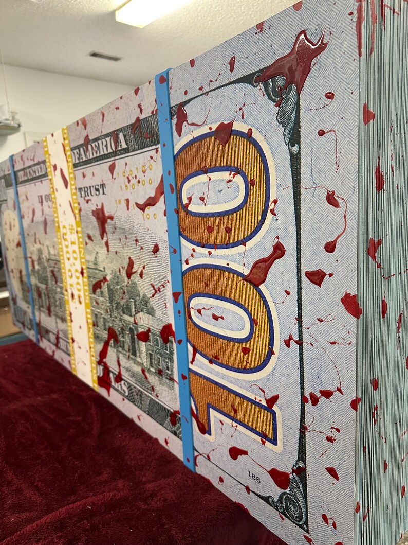 3D Giant Sculpture BIG Blood MONEY STACK Brick (new 100 Bill) - Etsy