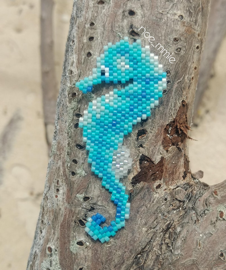 Miyuki Beaded Seahorse Pattern - Digital PDF Brick Stitch Weaving ...