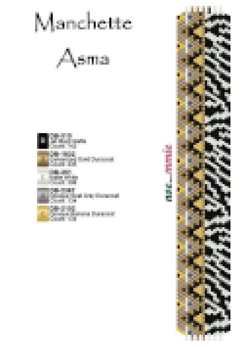 Asma Cuff Peyote Diagram/ Miyuki Pattern Asma Cuff - Etsy