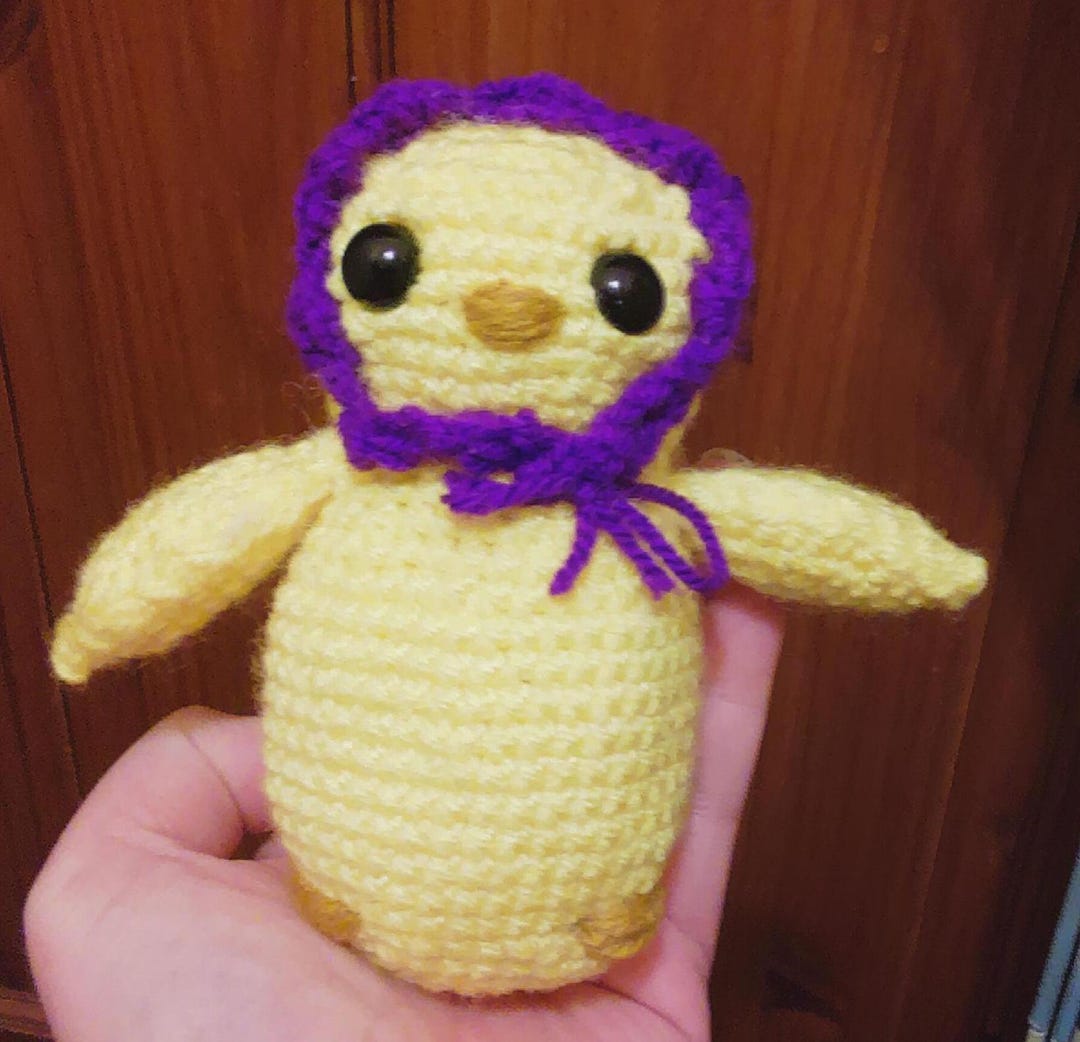 Chick - Plushie - Flower - Handmade - Crochet - Amigurumi - Kawaii ...
