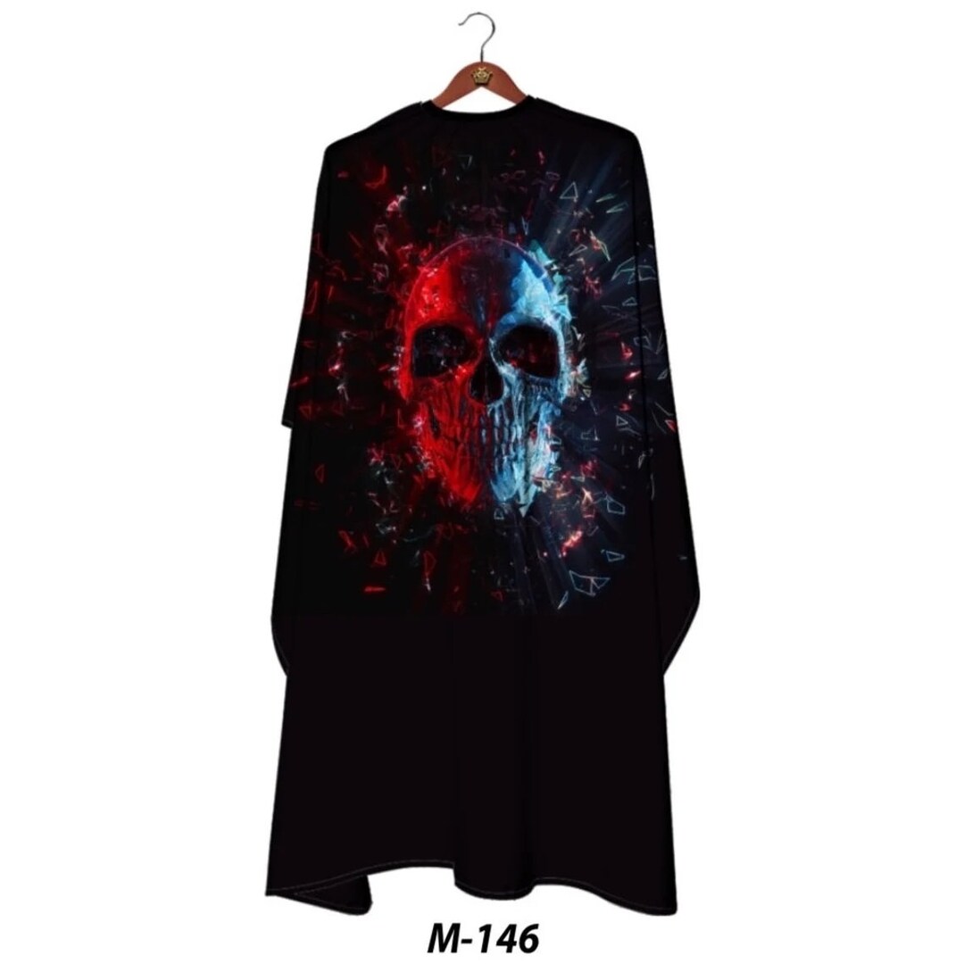 XL Barber Gown Salon Cape Hair Cut Cover Hairdresser Gown/cape - Black ...