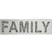 Silver Mirror Glass FAMILY Sign Wall Hanging Art Plaque Crushed Diamond ...