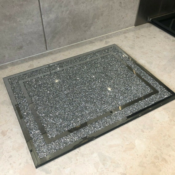 Large Silver Crushed Diamond Crystal Filled Chopping Board - Etsy Canada