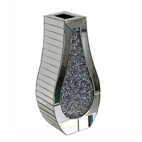 Silver Glass Mirror Crushed Diamond Designer Decor Crystal - Etsy