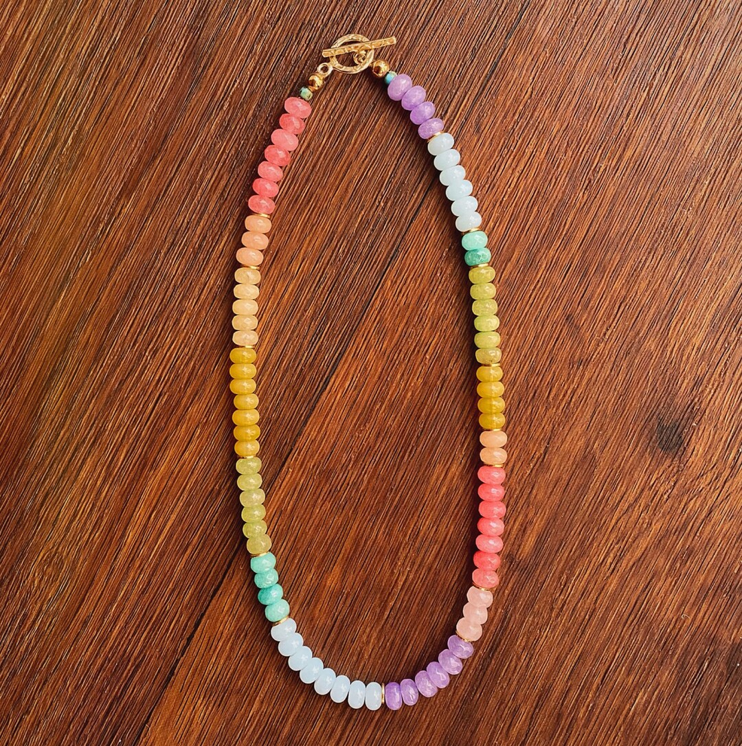 The Josie Gemstone Necklace Colorful Necklace Quartz Necklace Color ...