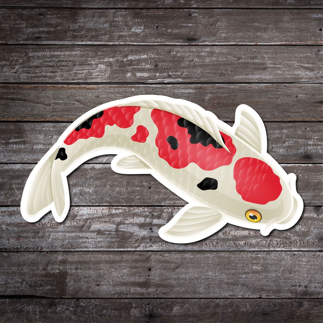 Koi Fish Sticker Decal - Etsy