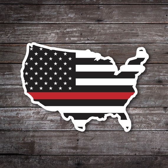 Thin Red Line Sticker Decal Conservative Republican - Etsy