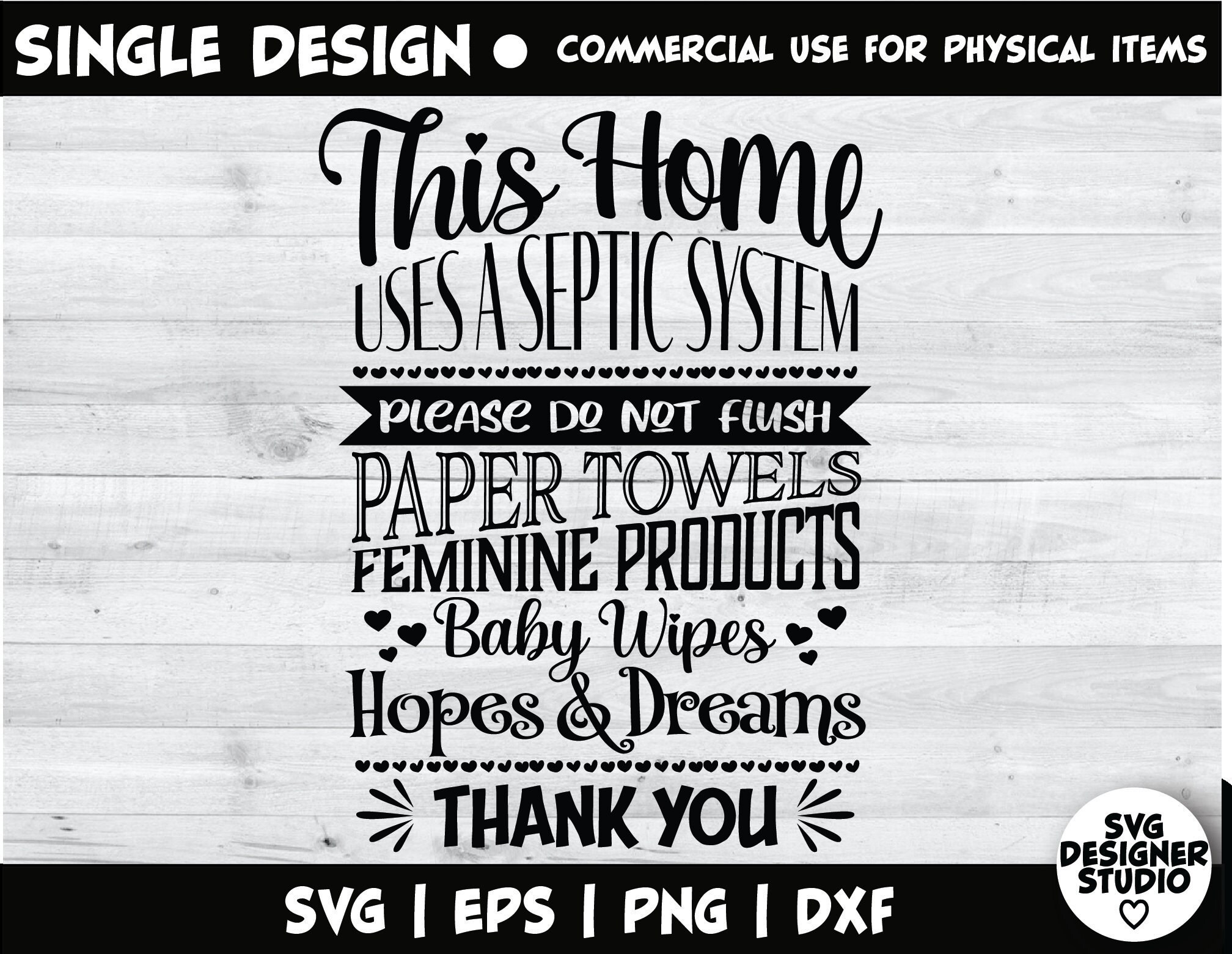 This Home Septic SVG Digital Download Cute Onesie Design | Etsy