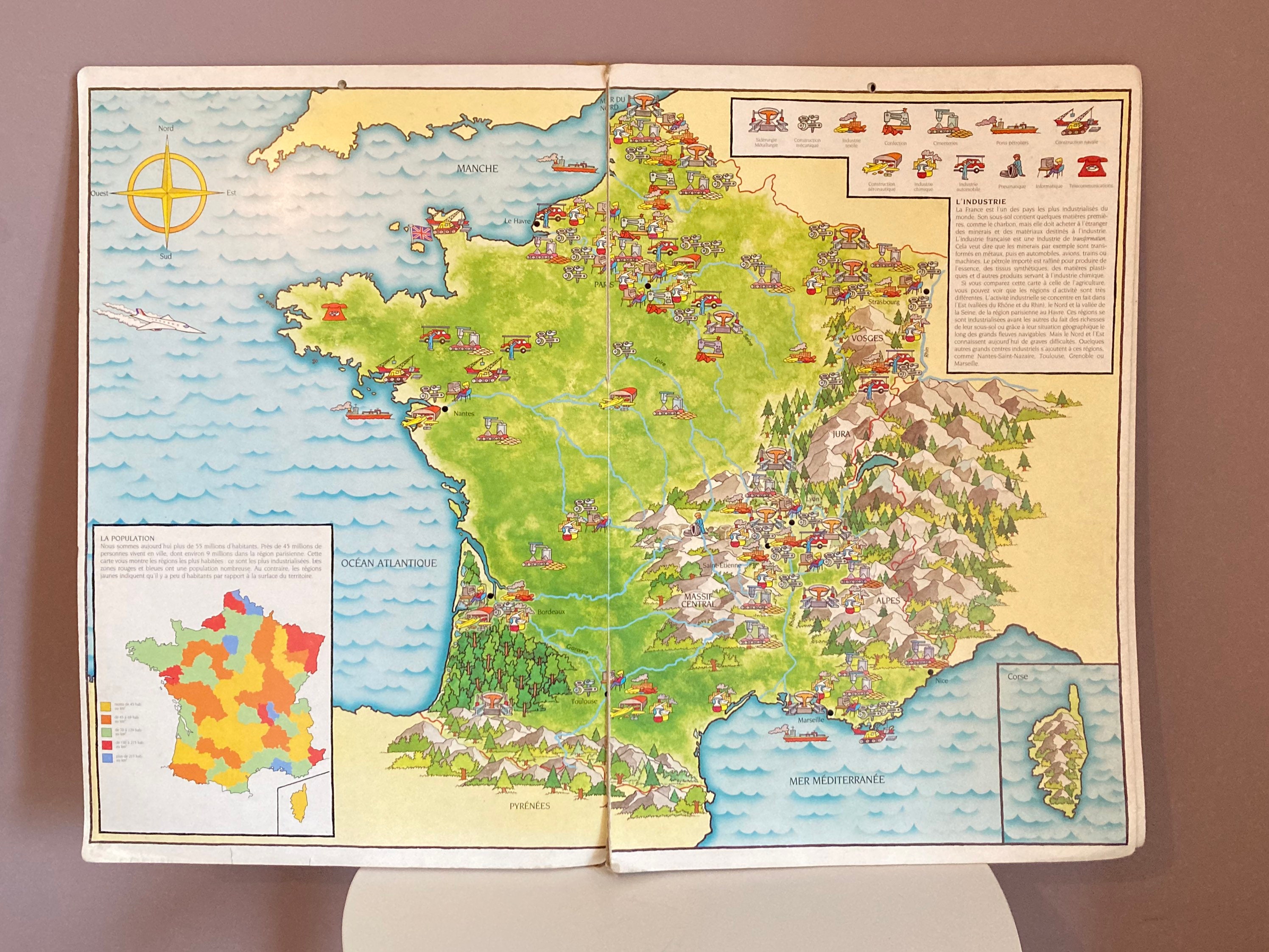 Giant Atlas France, Big Atlas of France - Etsy UK
