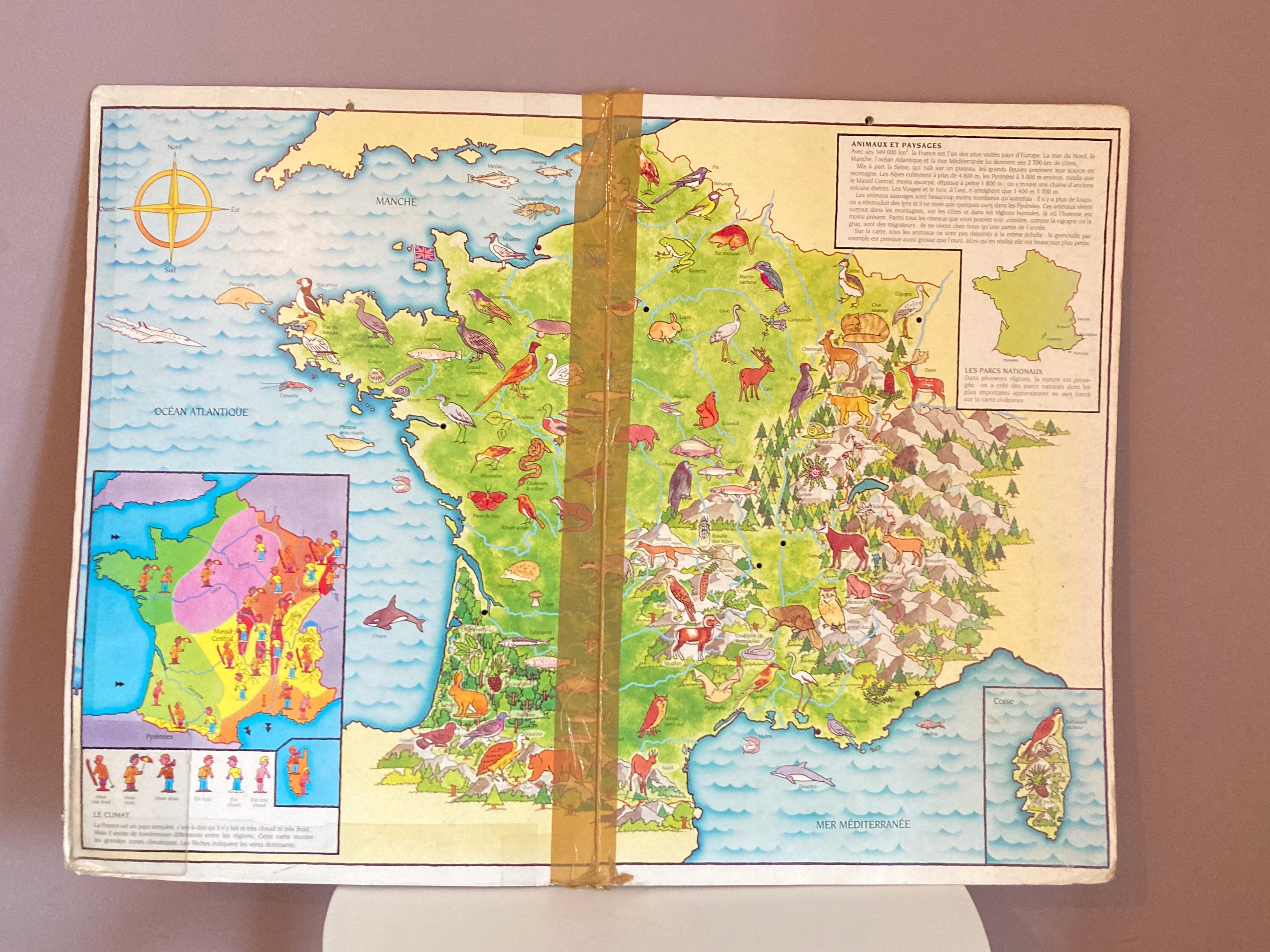 Atlas Géant France Big Atlas of France - Etsy UK