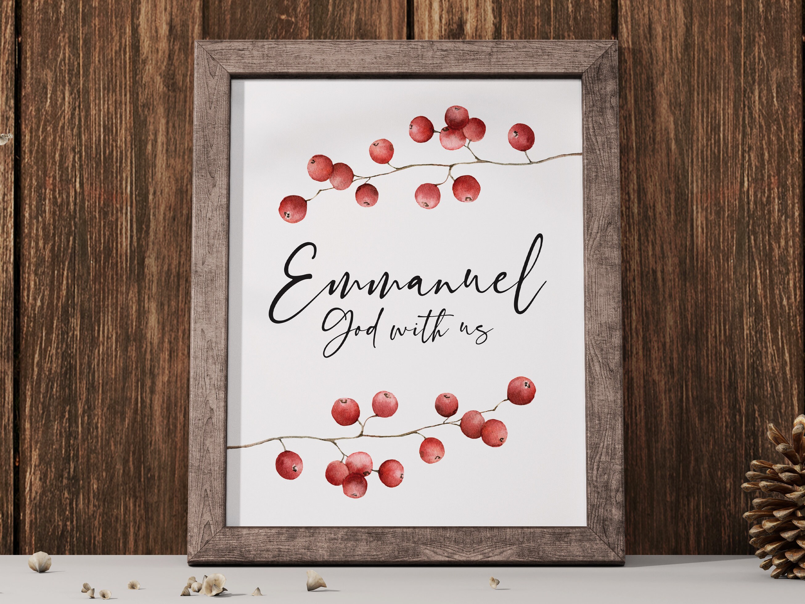Emmanuel God With Us Christ Religious Art Bible Verse Etsy España