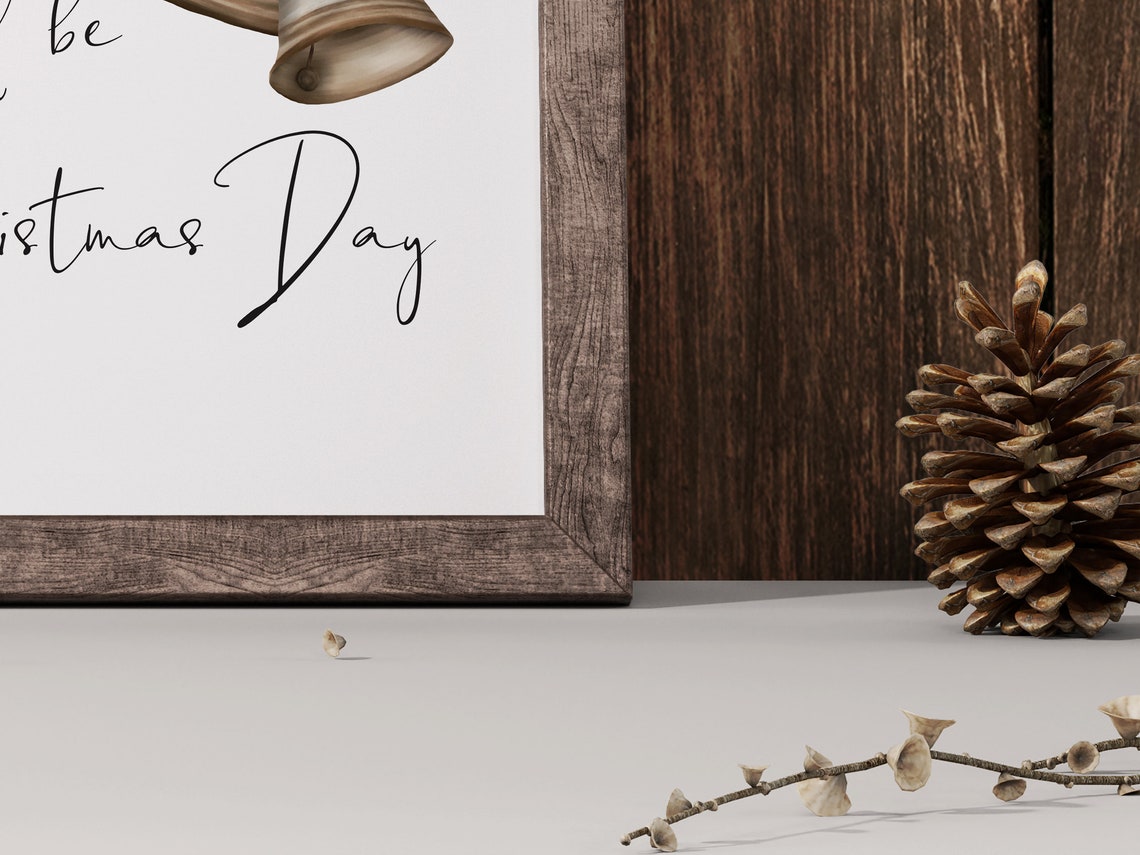 Soon It Will Be Christmas Day, Silver Bells, Christmas Print, Holiday ...