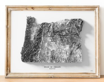 3d Maps of Oregon - Etsy