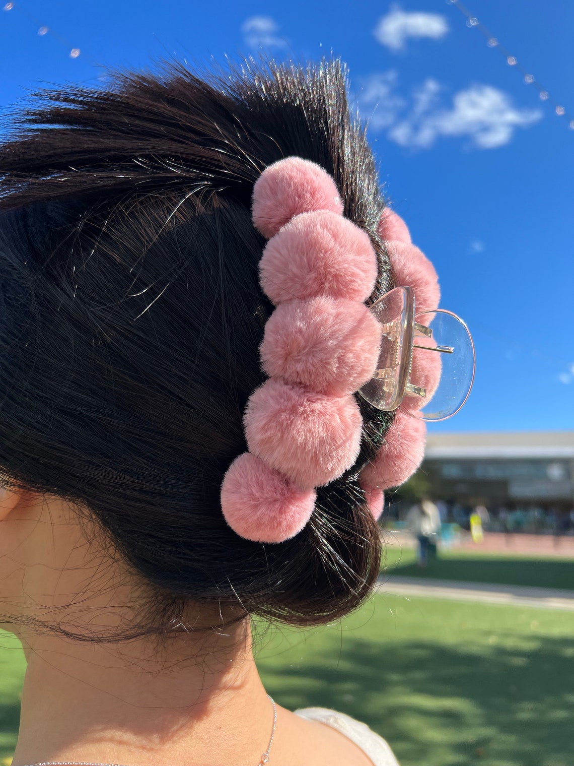 Extra Large Plush Hair Claw Clips, Fuzzy Hair Catch Barrette, Winter ...