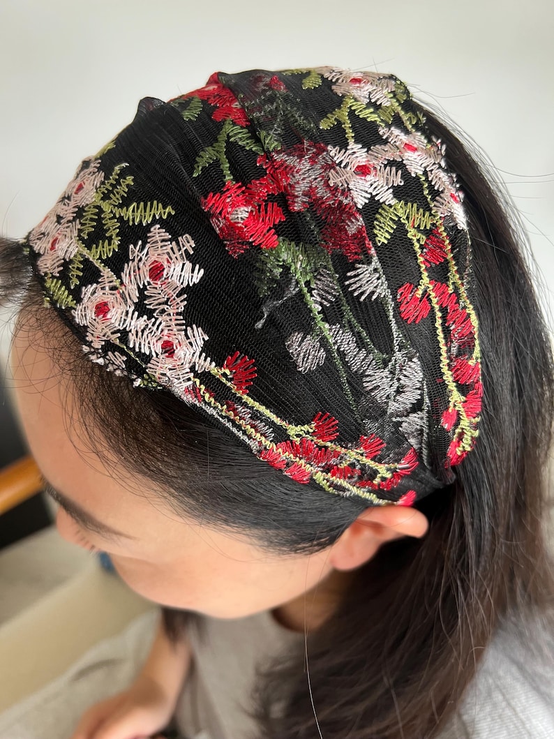 Embroidered Headband, Floral Headband for Women, Stylish Headband ...
