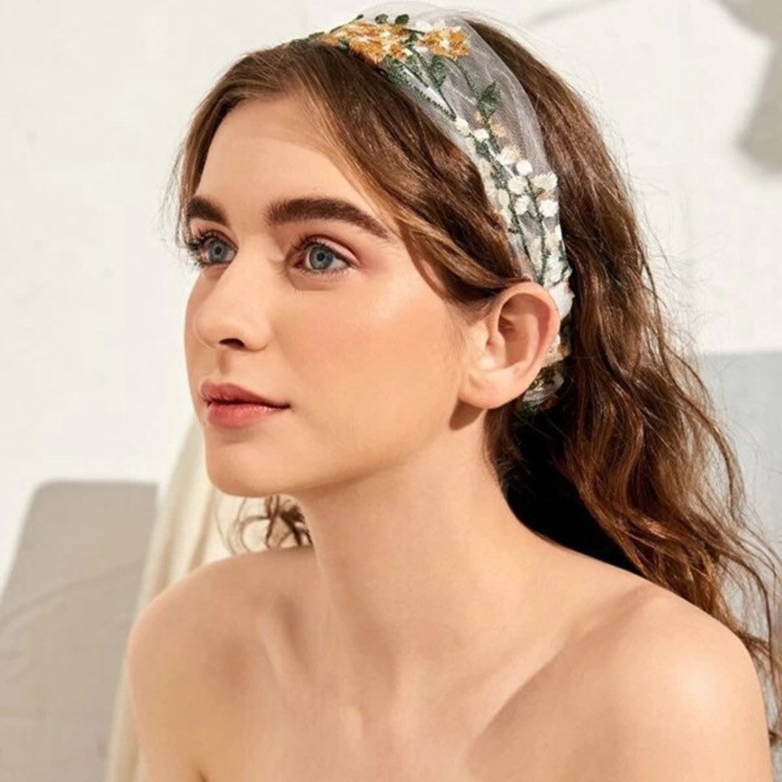 Embroidered Headband Floral Headband for women Stylish | Etsy