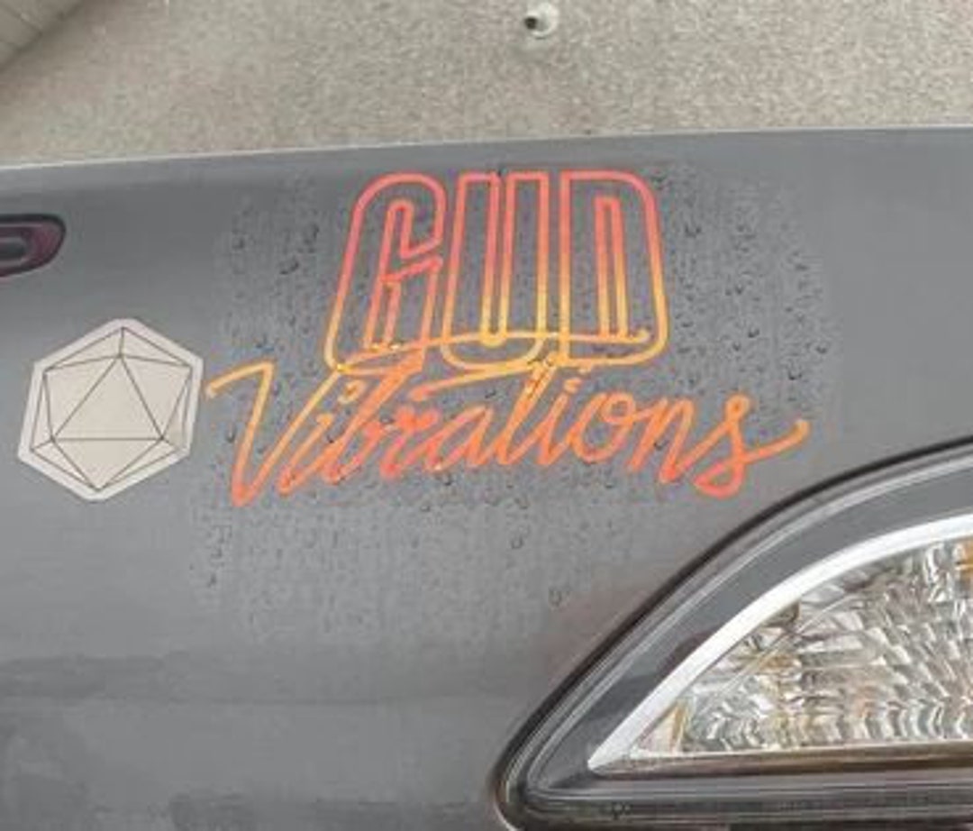 Gud Vibrations DJ Logo Vinyl Decal EDM Car Laptop Phone Window Sticker ...