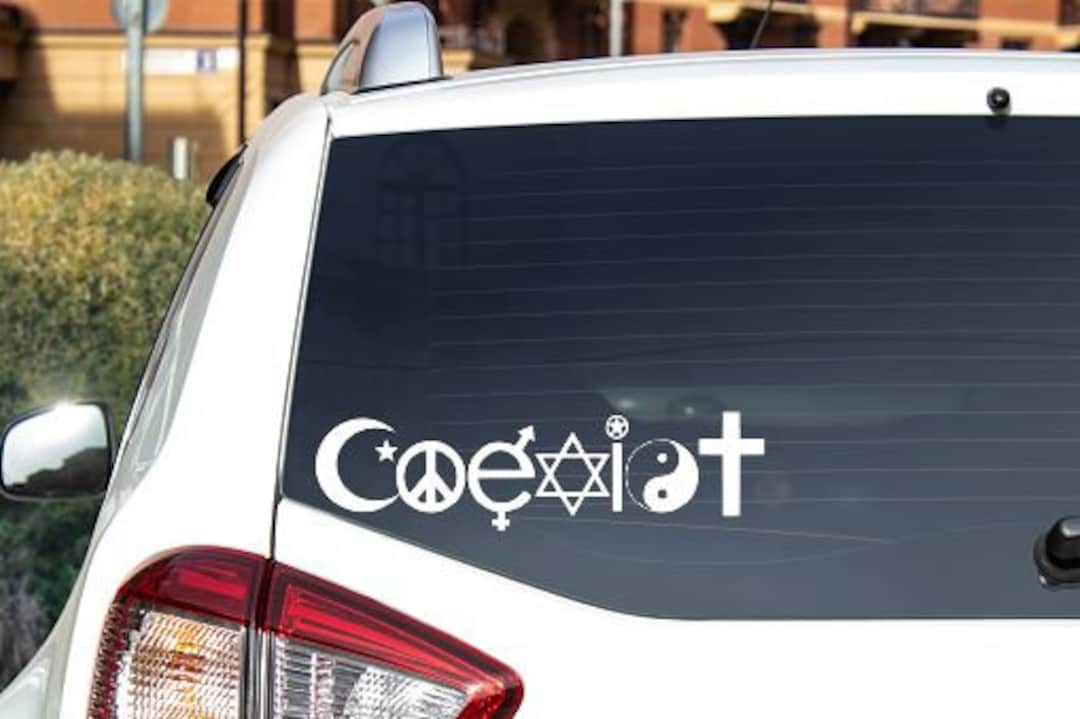 Coexist Car Decal, Car Sticker, Window Decal, Window Sticker, Laptop ...