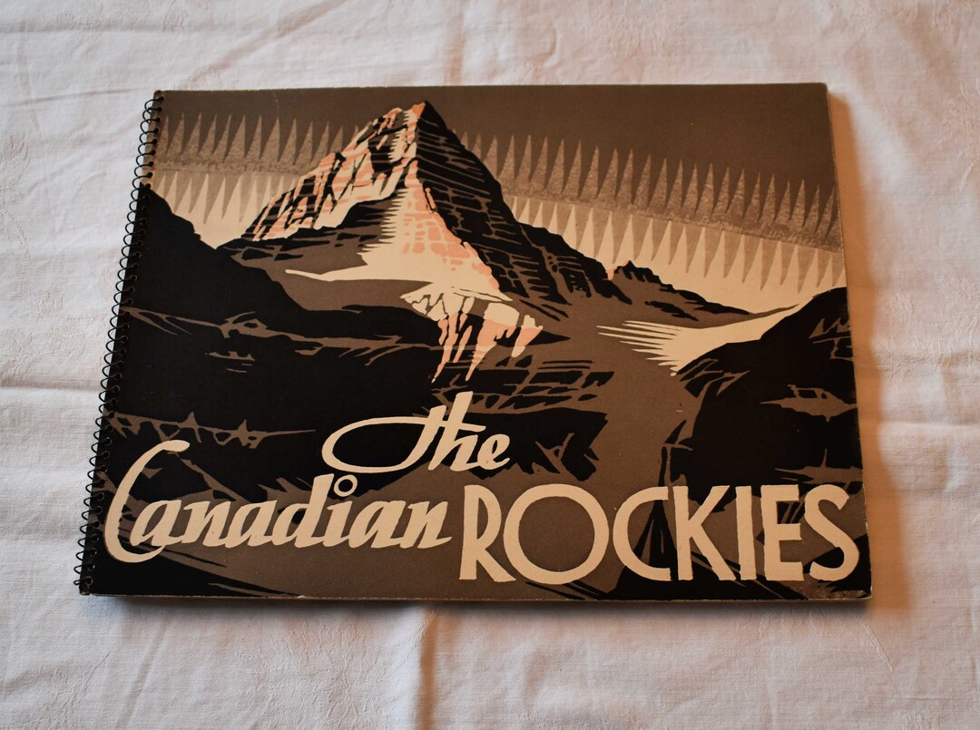 Vintage Prints Book the CANADIAN ROCKIES Banff Colored Photos by Byron ...