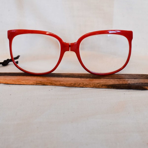 Bright Red Glasses - Etsy