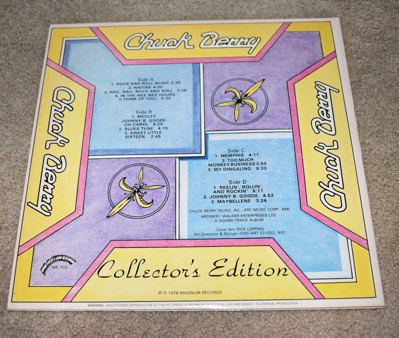 Vintage 1970s Vinyl Album Chuck Berry Live in Concert Double Album ...