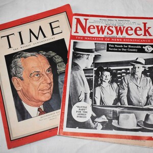 Set of 2 1945 Armed Forces Magazines Time News Magazine Pony Edition ...