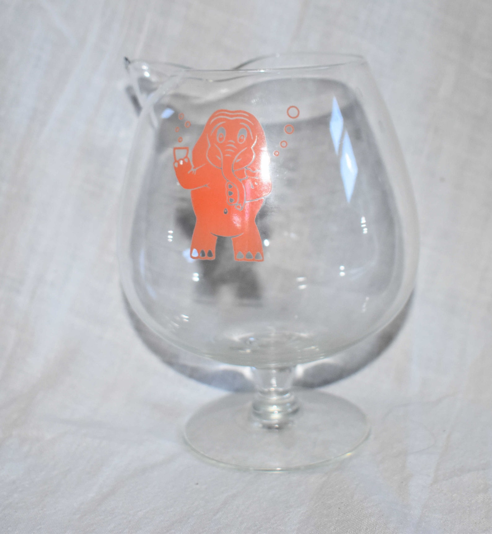 Tipsy Pink Elephant Cocktail Mixer, Goblet Shaped Glass With Pour Spout ...