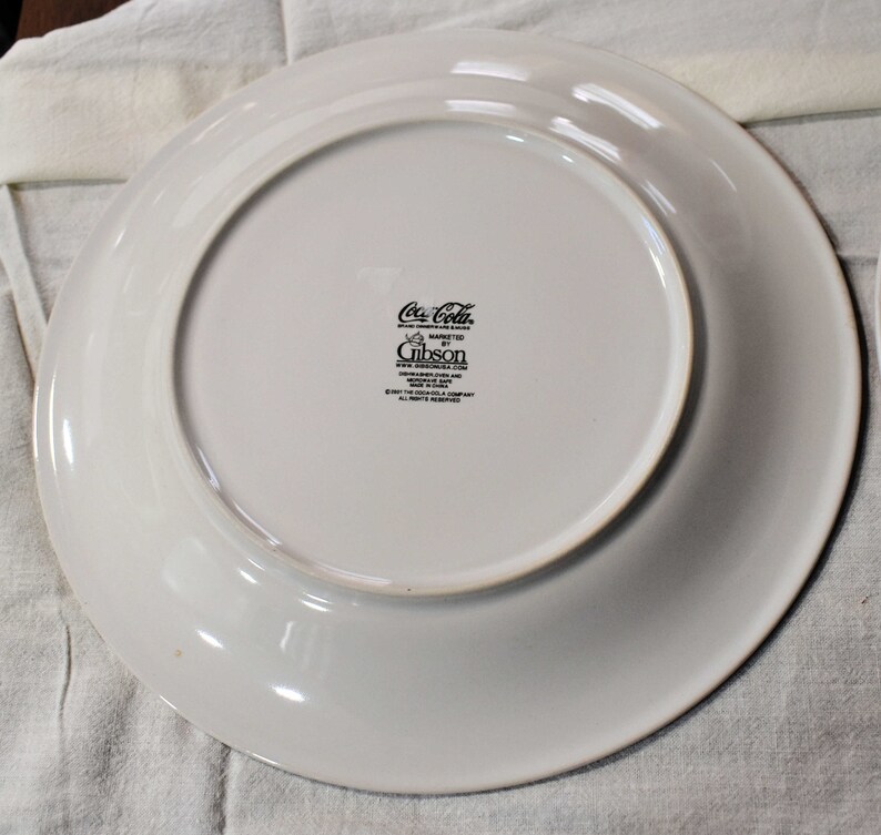 Set of 4 Vintage Coca Cola Cafe Collector Dinner Plates White ...