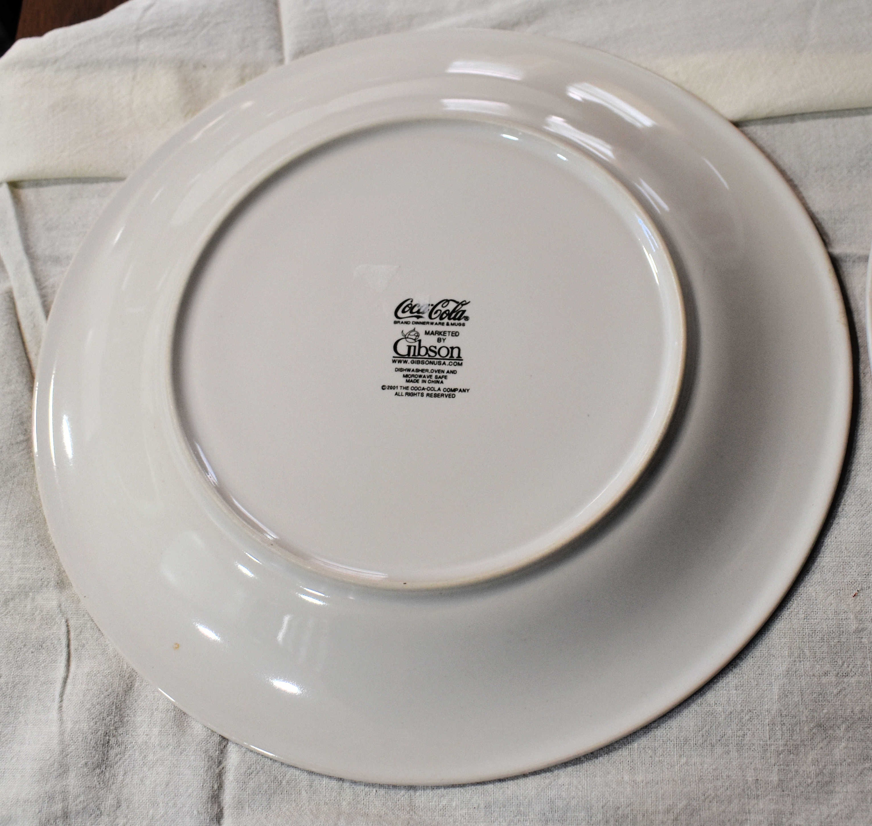 Set of 4 Vintage Coca Cola Cafe Collector Dinner Plates White ...