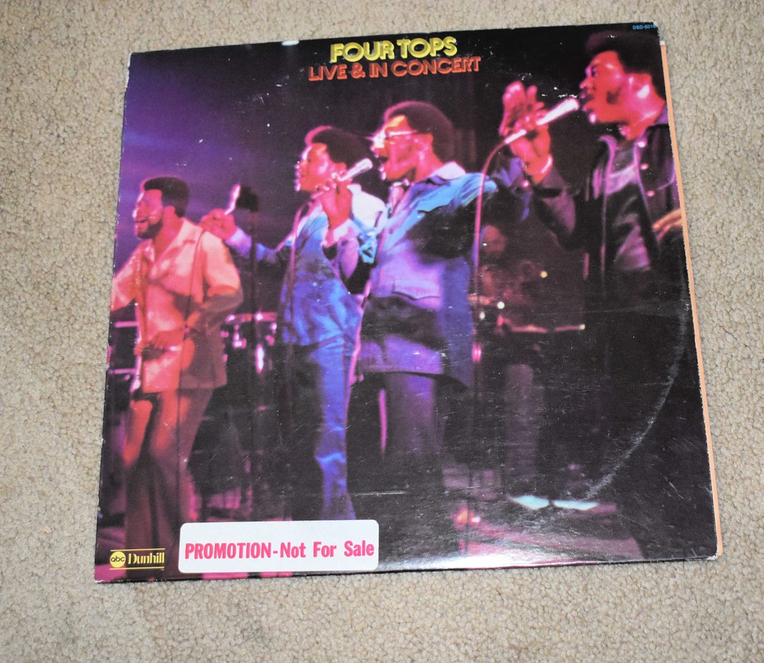 1970s Vinyl Album, the Four Tops, Four Tops Live and in Concert, R & B ...