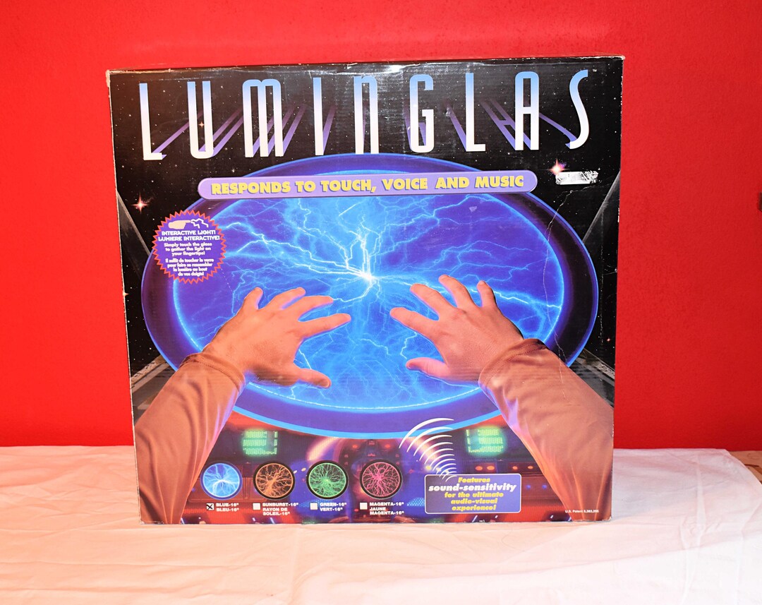 Vintage Luminglas 16 Inch Blue Plasma Light Touch Voice Music ...