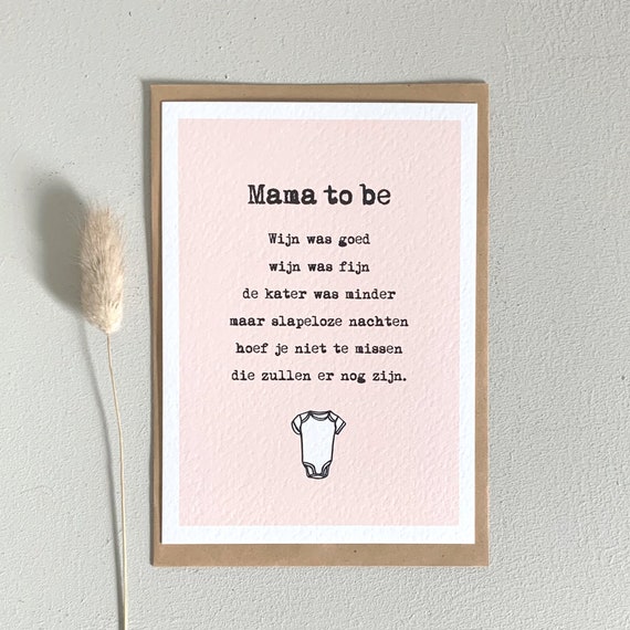 Wenskaart Zwanger Hoera zwanger Greeting Card Felicitatie | Etsy