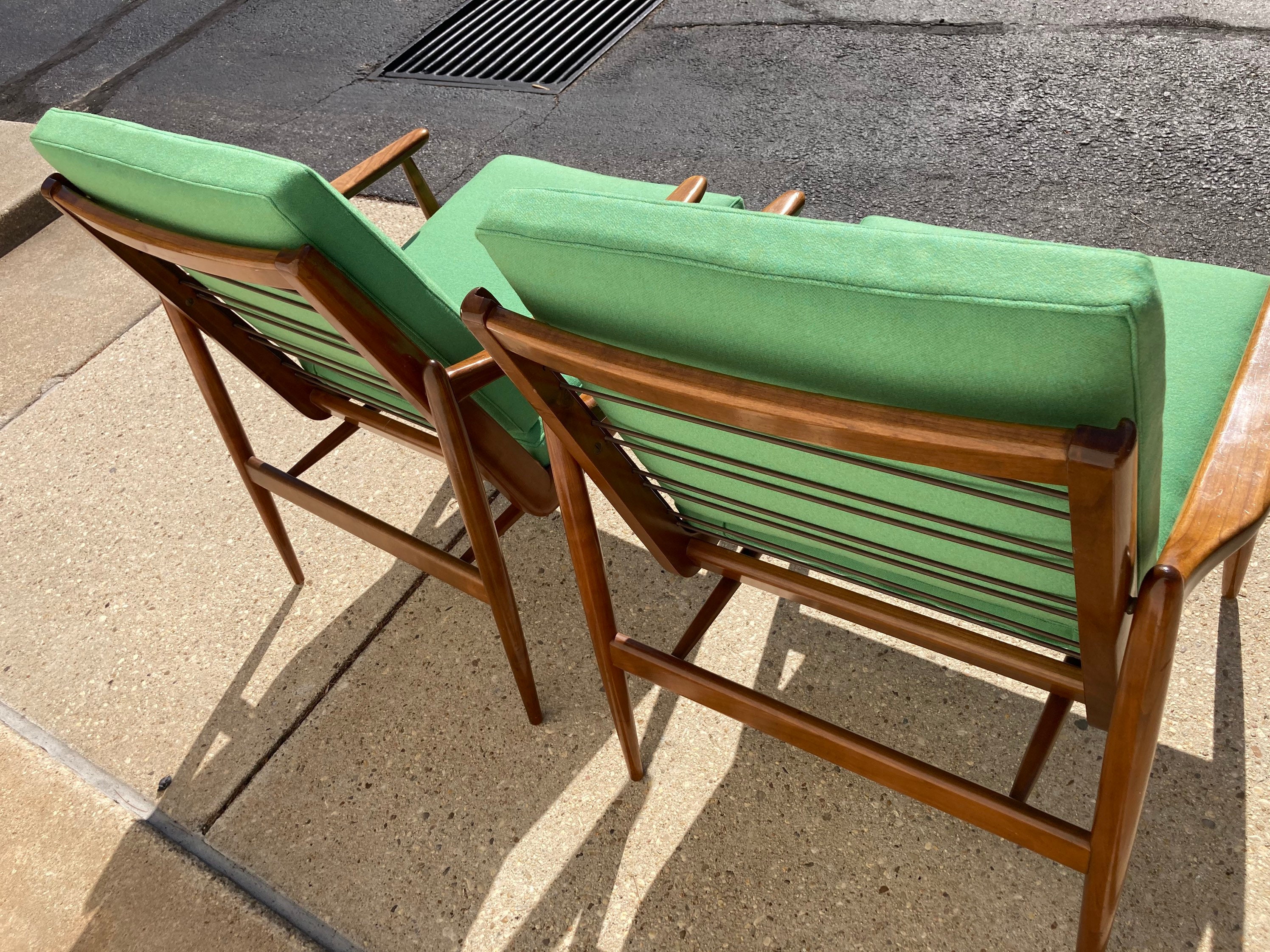 RARE Pair Vintage Modern Lounge Chairs WK Mobel Germany Danish - Etsy