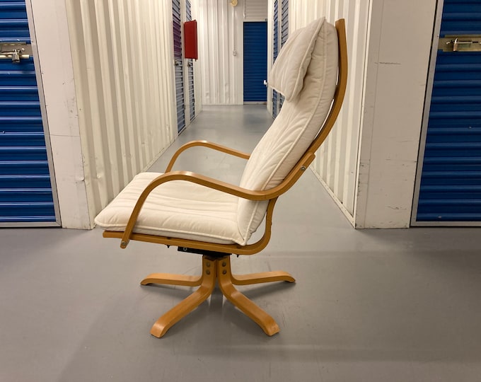 RARE Vintage IKEA Poang Lounge Chair Swivel Model Scandinavian Modern ...