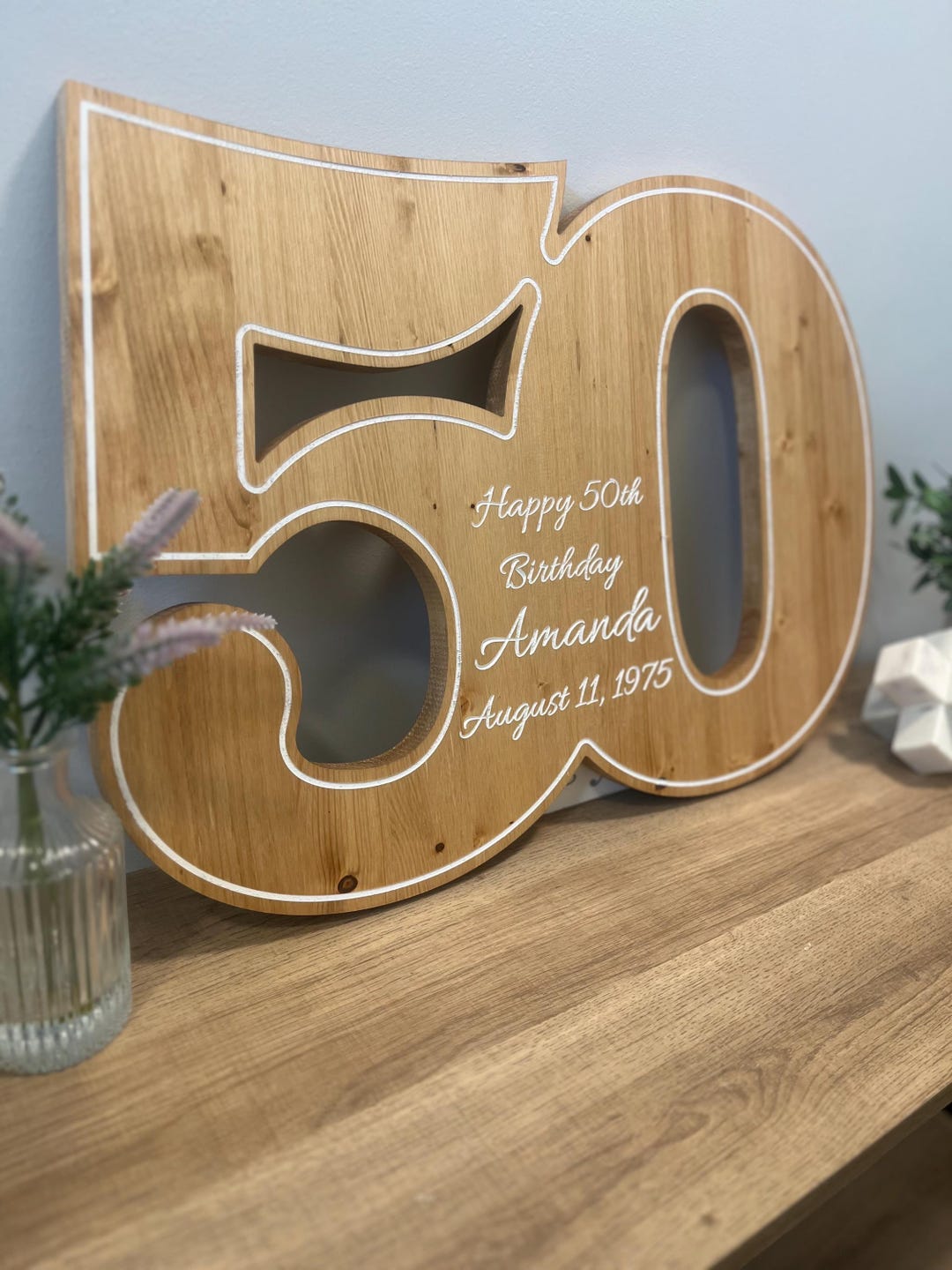 Birthday Sign | Number Sign | Personalized Anniversary Sign ...