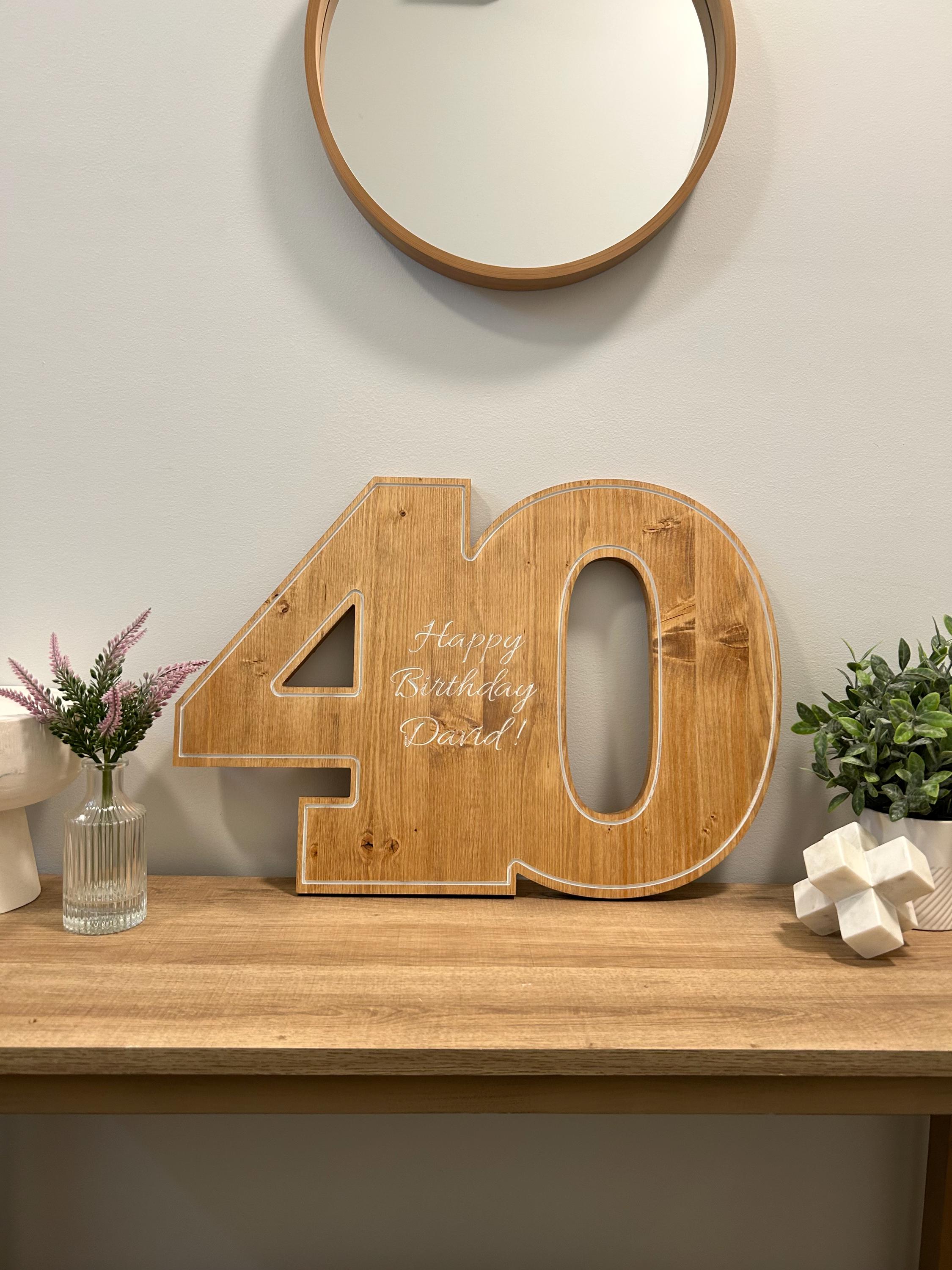 Birthday Sign | Number Sign | Personalized Anniversary Sign ...