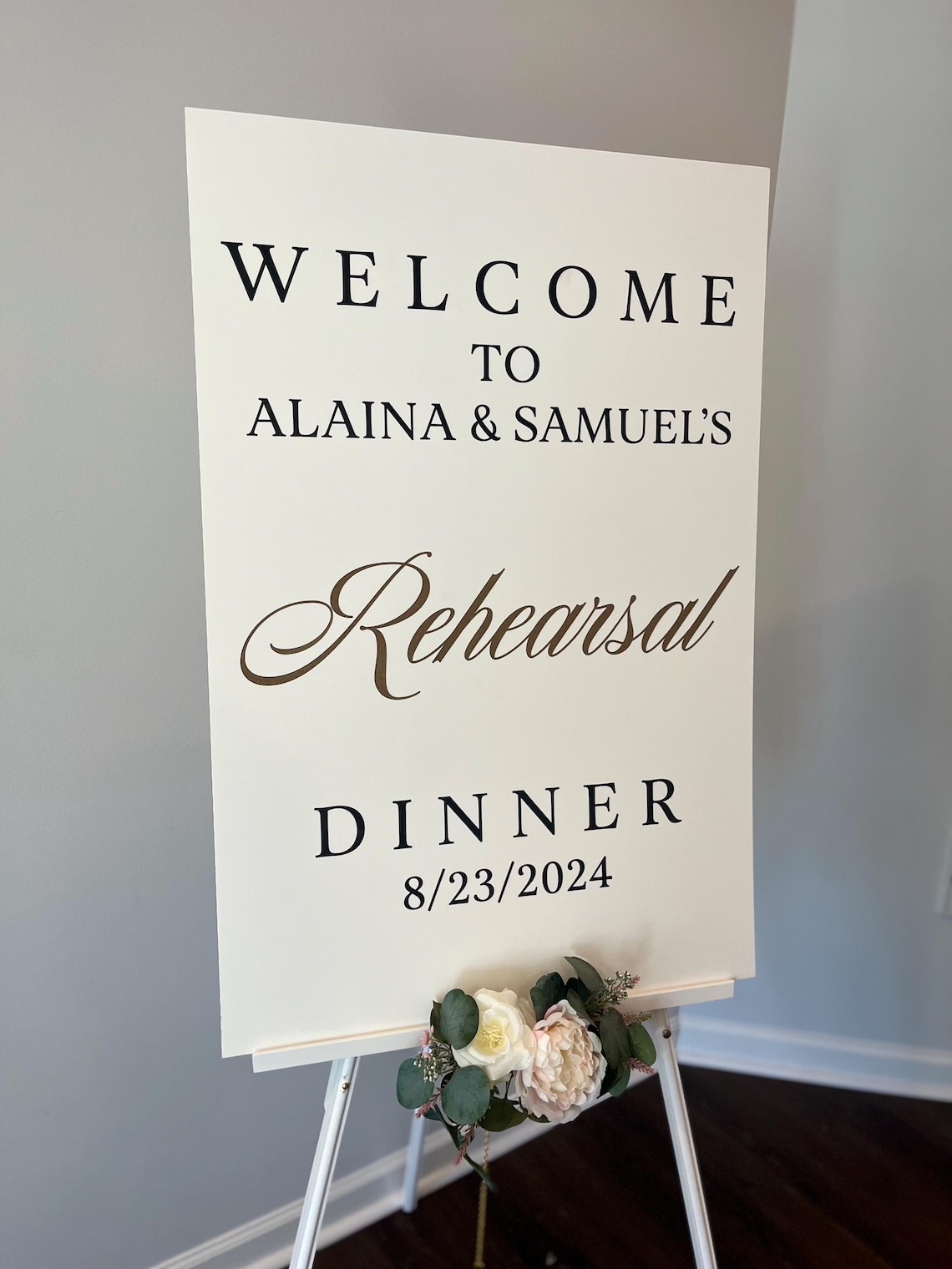 Large Custom Welcome Sign | Rehearsal Dinner Sign | Personalized ...