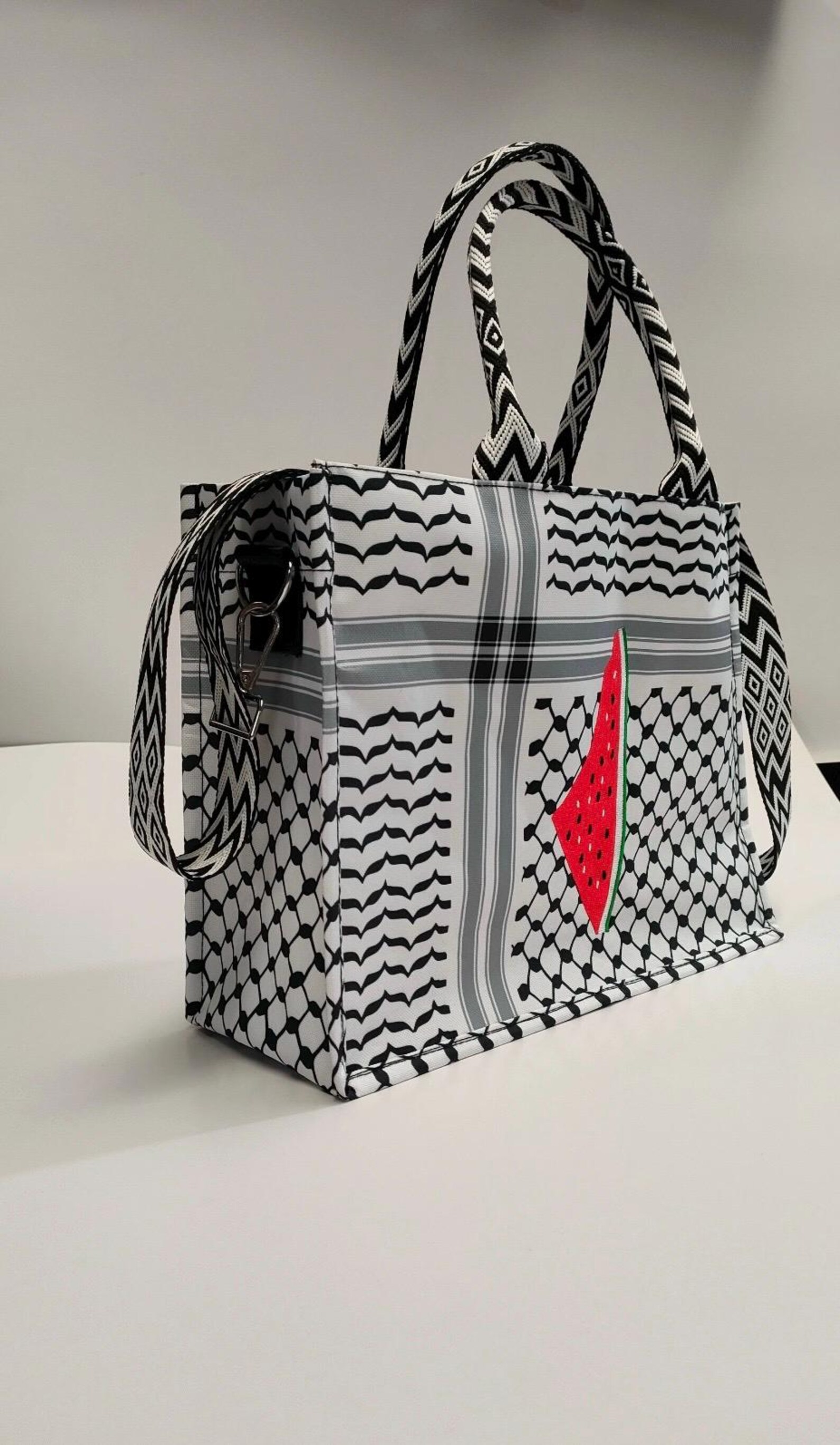 Palestine Keffiyeh Print Canvas Medium Tote Bag - Etsy