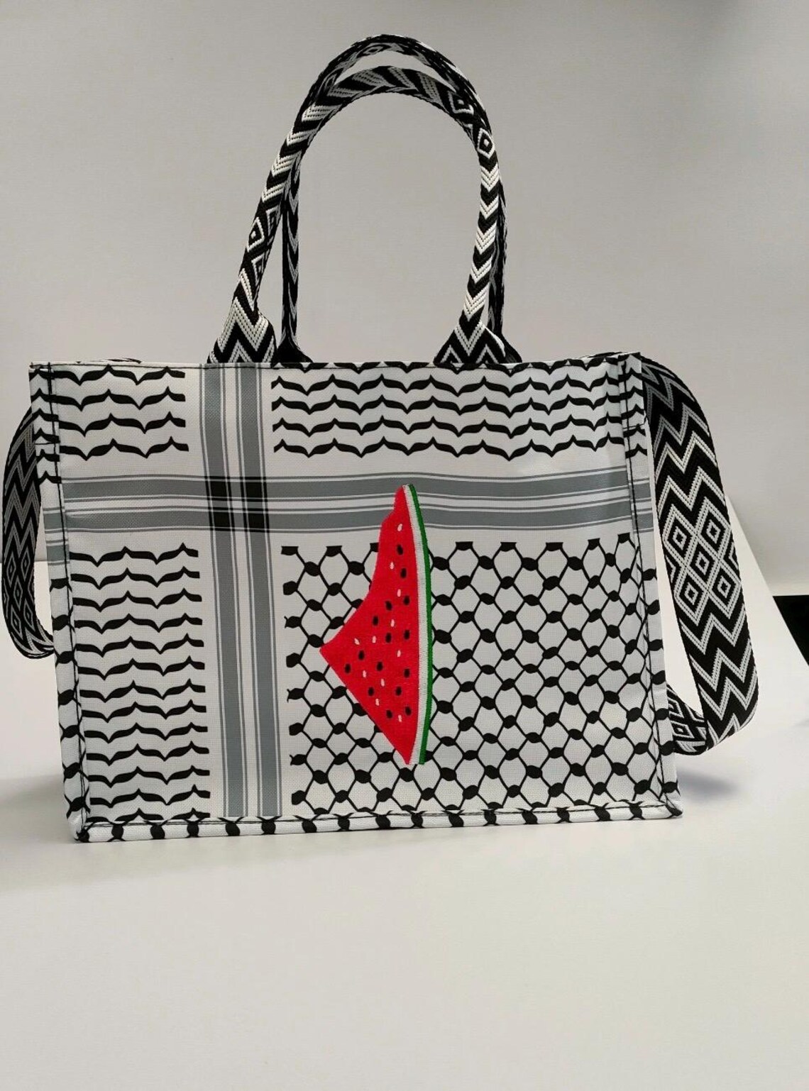 Palestine Keffiyeh Print Canvas Medium Tote Bag - Etsy