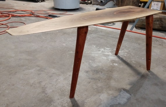 Wooden Tri-leg Coffee Table | Etsy