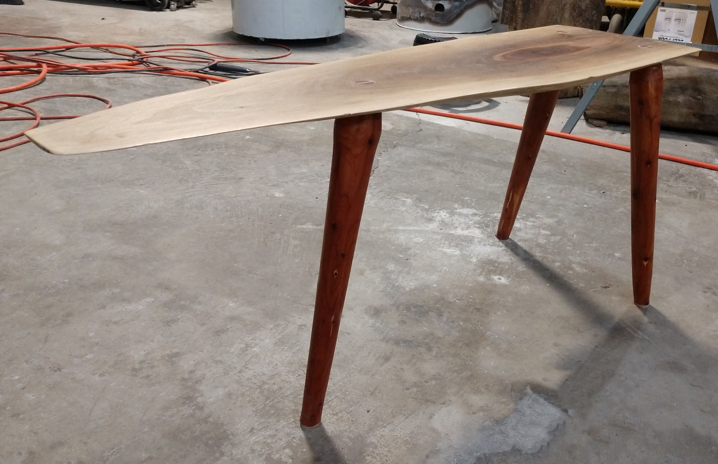 Wooden Tri-leg Coffee Table - Etsy