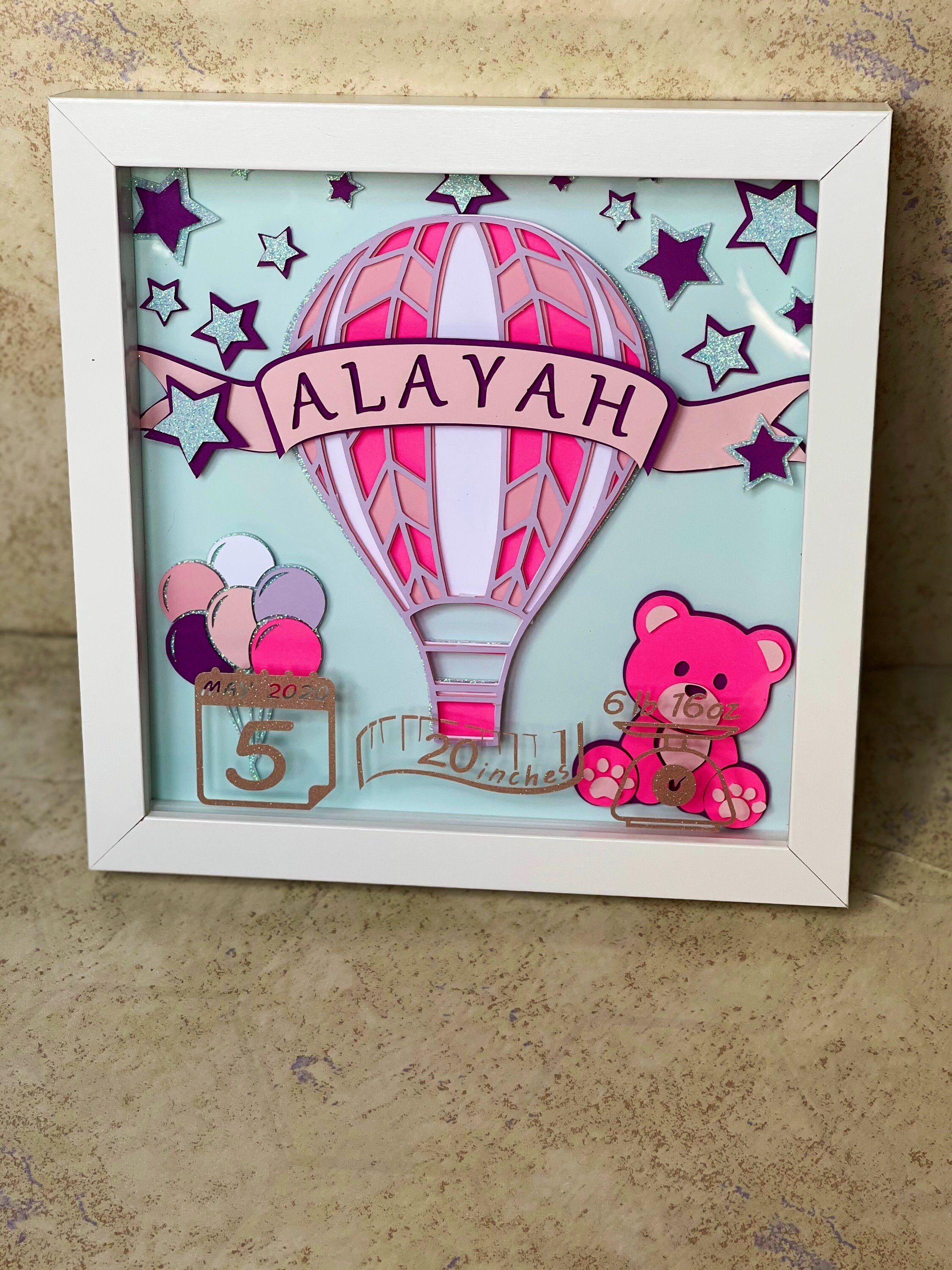 BIRTH STATS Baby Shadow Box / Newborn Baby Gift / Birth Stats | Etsy