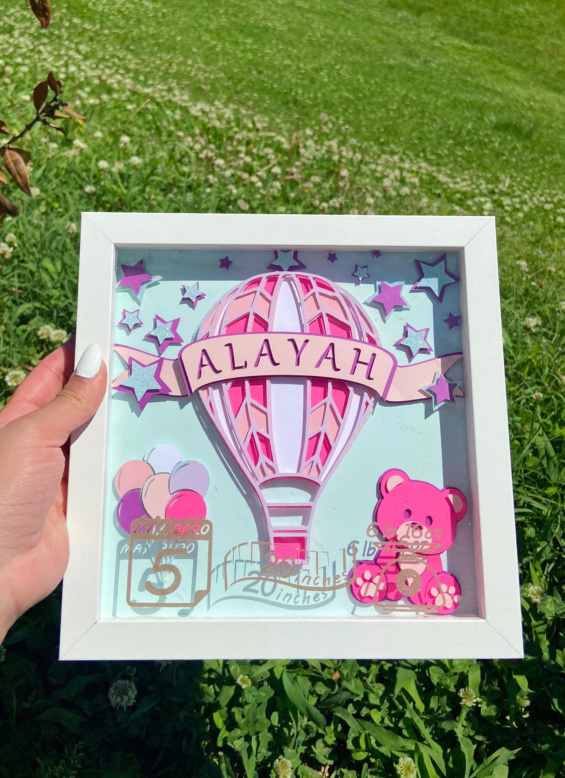 BIRTH STATS Baby Shadow Box / Newborn Baby Gift / Birth Stats | Etsy