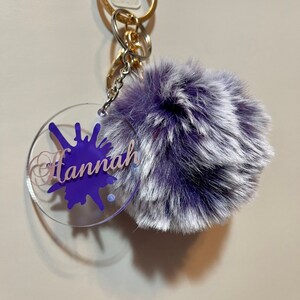 ACRYLIC KEYCHAIN / Paint Splatter Keychain/ Paint Splash/ Personalized ...