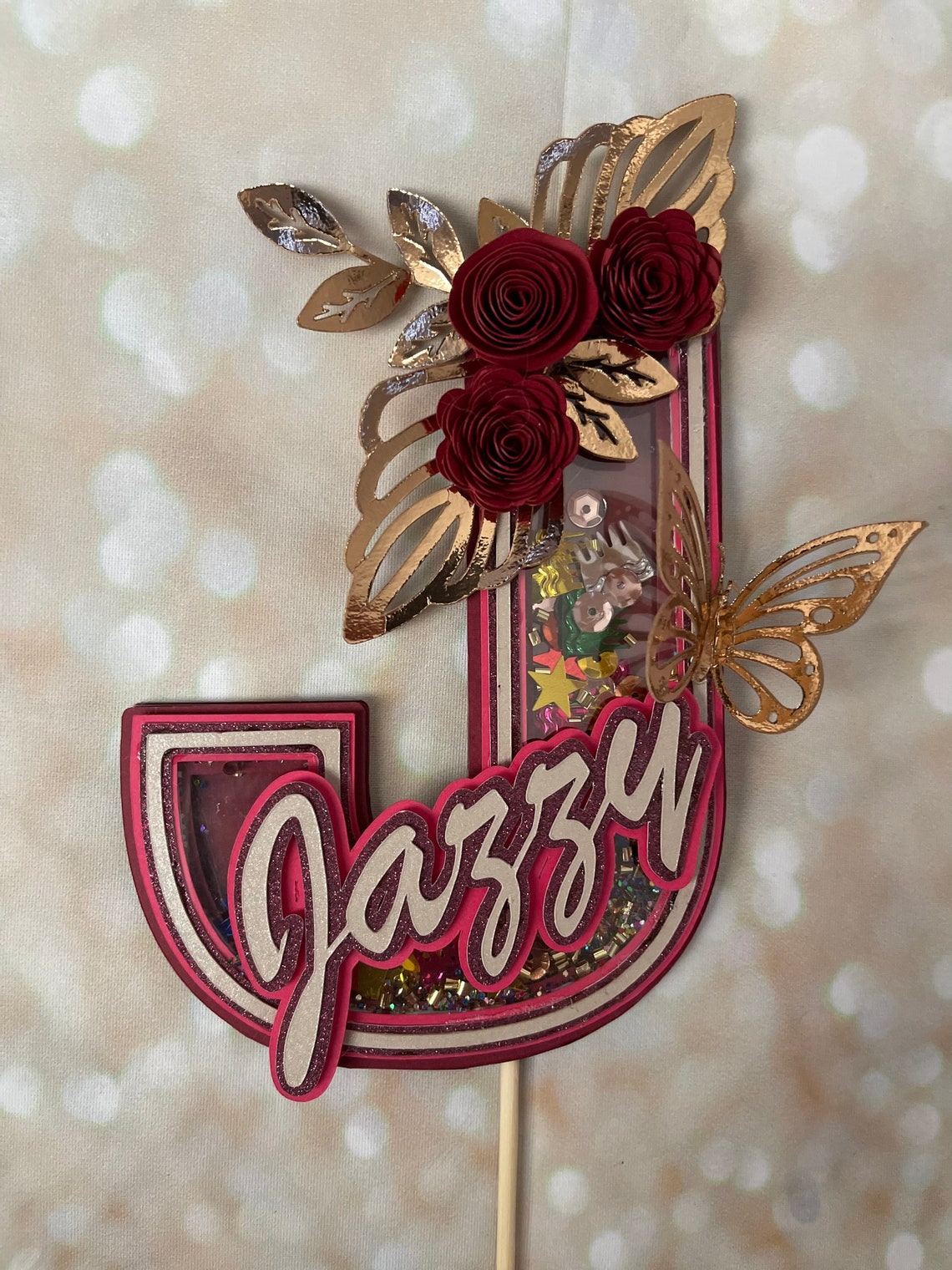 LETTER CAKE TOPPER / Custom Cake Topper / Birthday Cake Topper - Etsy