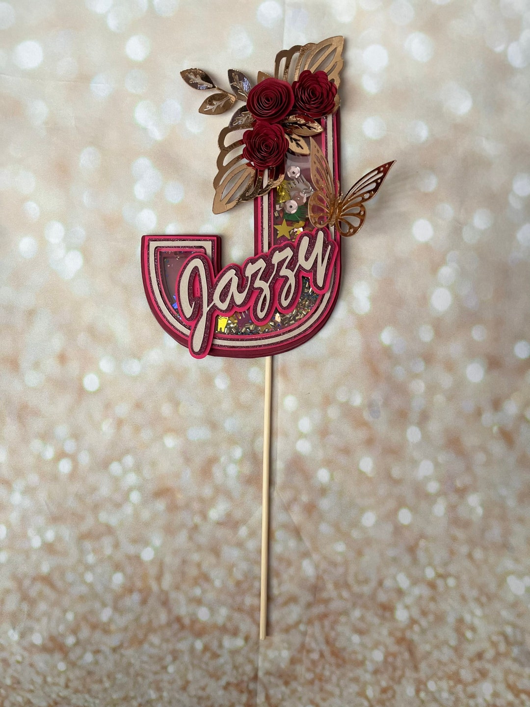 LETTER CAKE TOPPER / Custom Cake Topper / Birthday Cake Topper / Name ...