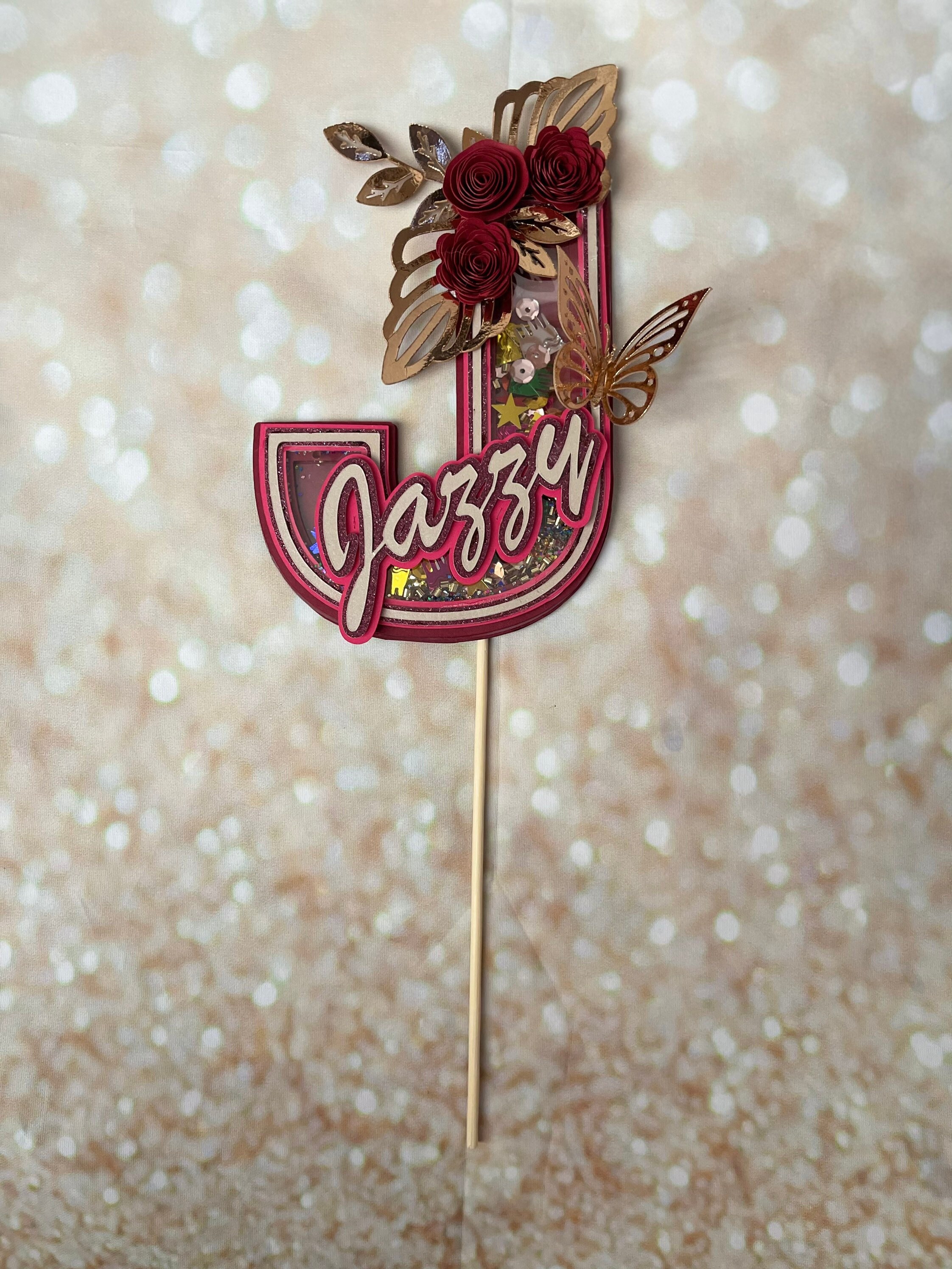 LETTER CAKE TOPPER / Custom Cake Topper / Birthday Cake Topper - Etsy