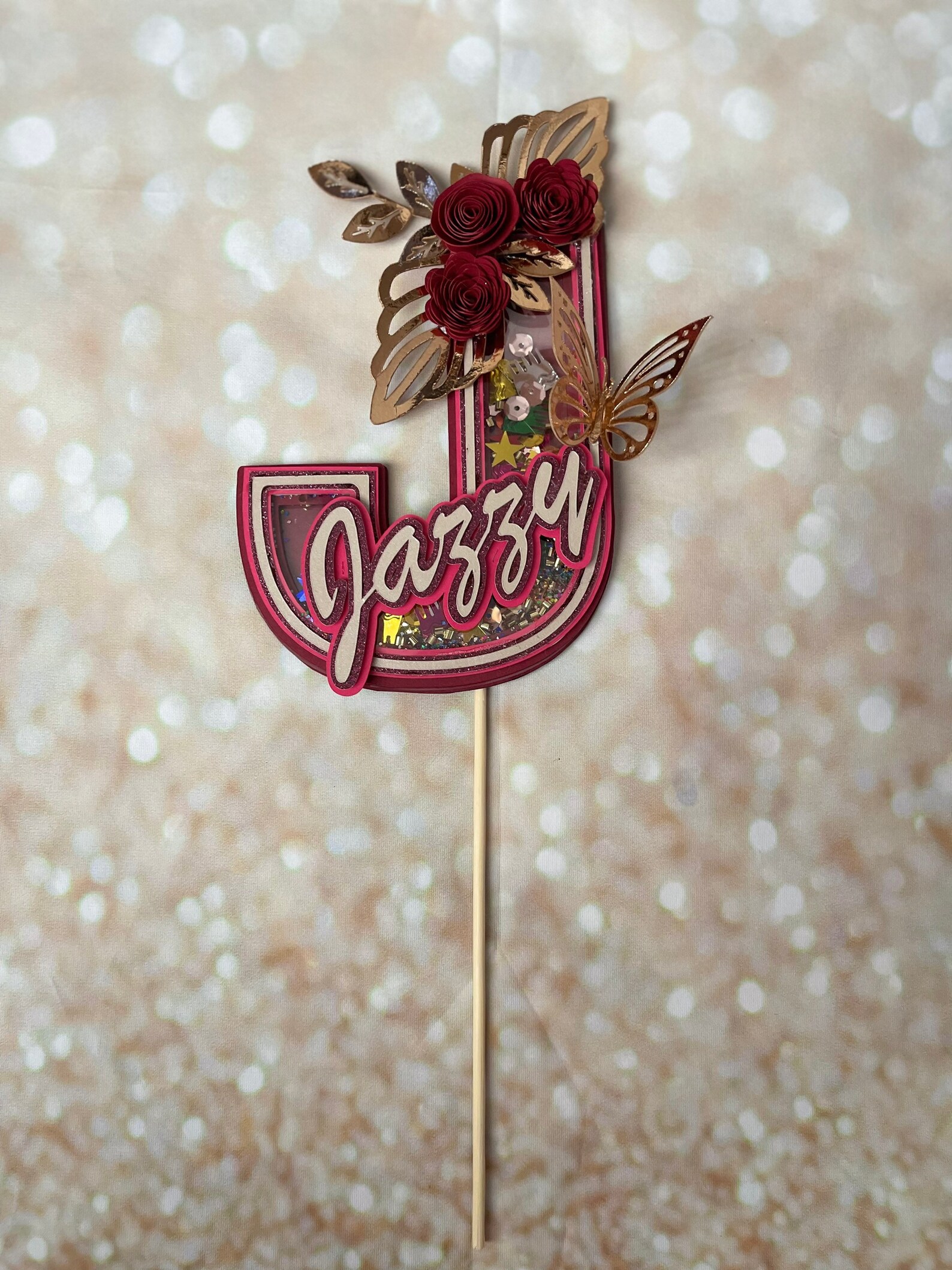 LETTER CAKE TOPPER / Custom Cake Topper / Birthday Cake Topper - Etsy