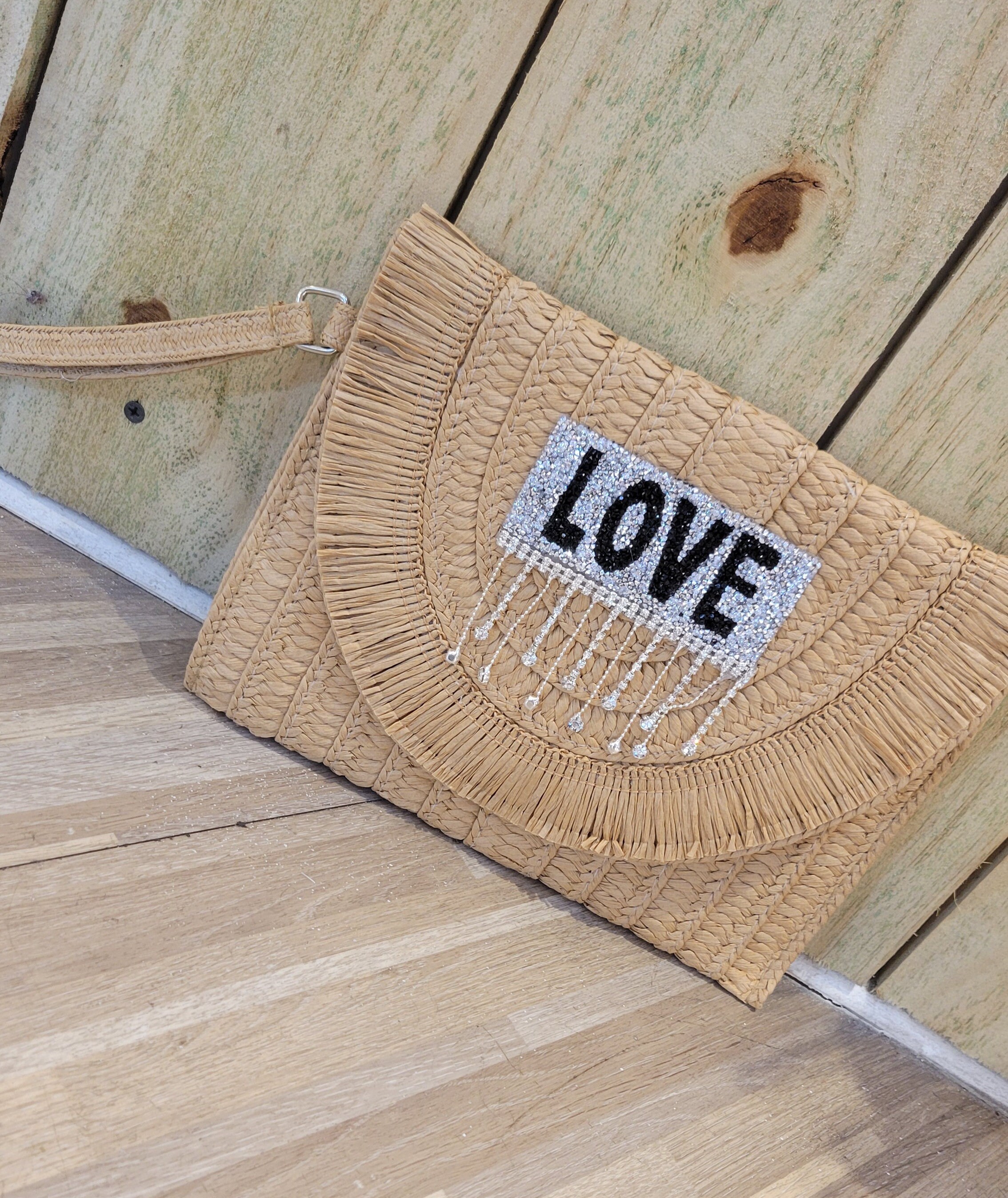 Handcratted Handbag • Patched Straw • Evil Eye Clutch Bag • Love - Etsy
