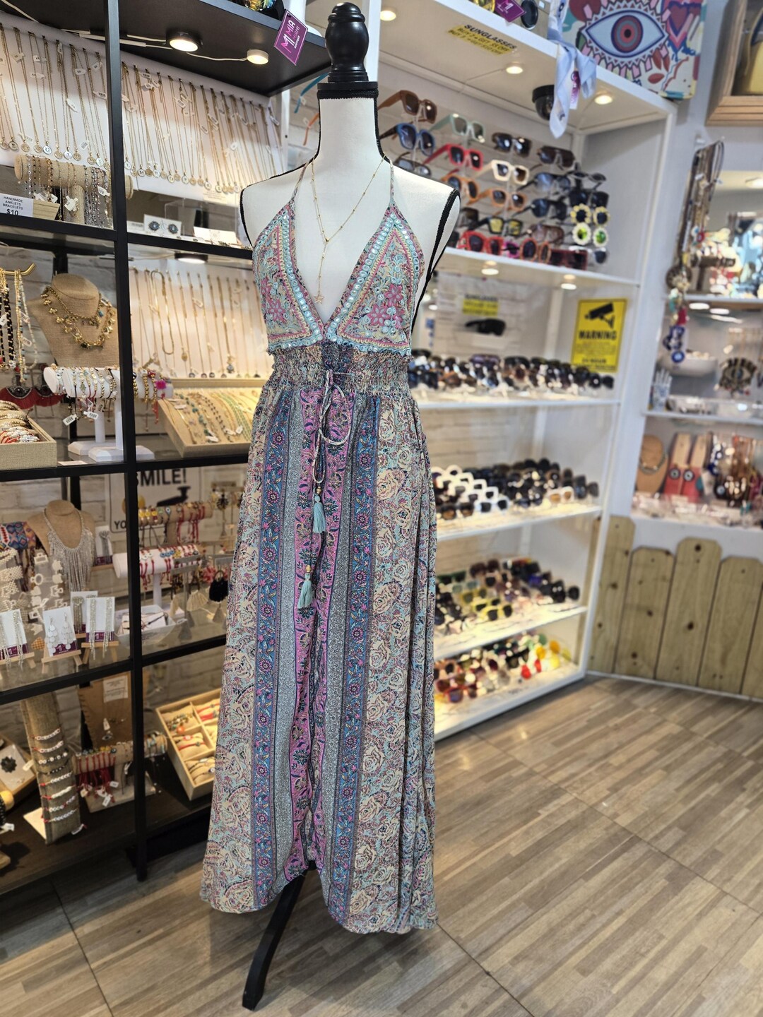 Boho Dress • Zury Dress • Long Dress • ONE SIZE • Beachware • Open Back ...